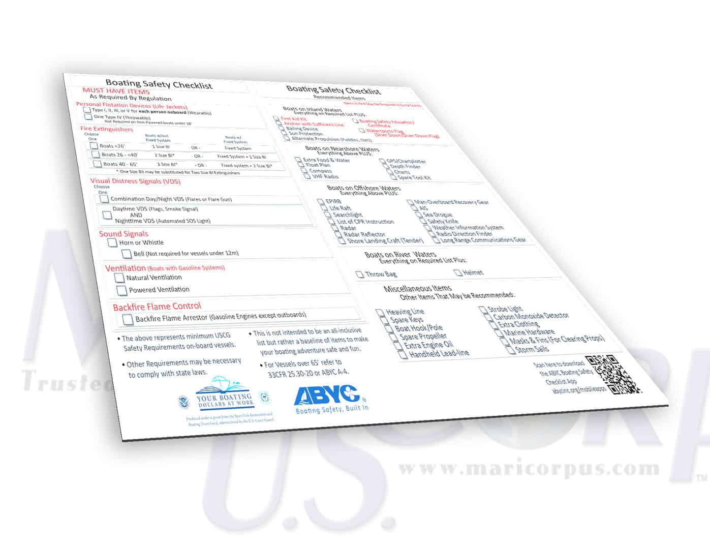SPRINGTIME BOAT SAFETY CHECKLIST | Maricorp